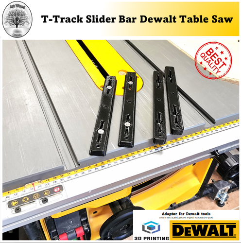 T-Track Slider Bar Dewalt Table Saw DWE7492 DWE7491 Woodworking Miter ...