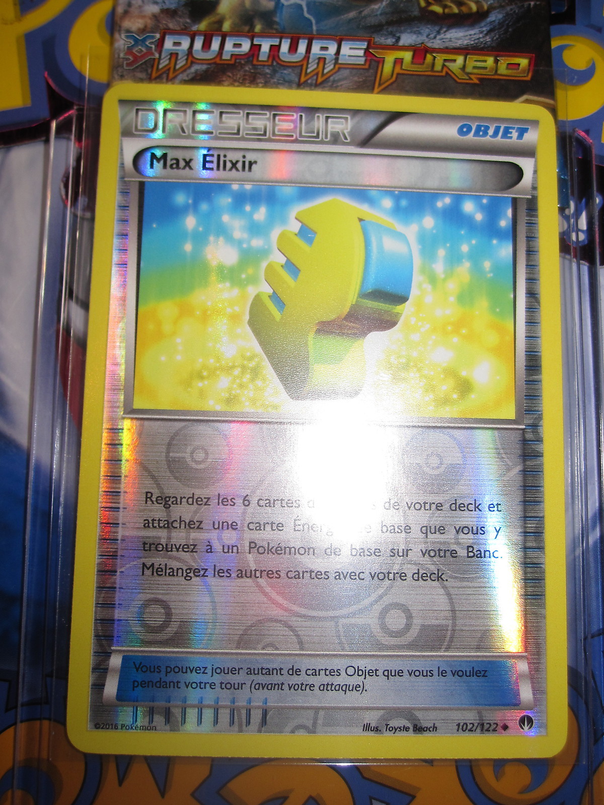 POKEMON ( ‿ ) MAX ELIXIR 102/122 REVERSE HOLO FRANCAISE RUPTURE TURBO ...