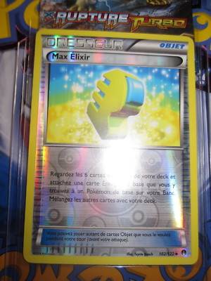 POKEMON ( ‿ ) MAX ELIXIR 102/122 REVERSE HOLO FRANCAISE RUPTURE TURBO ...