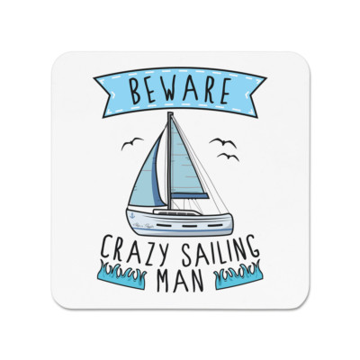 Beware Verrückte Segeln Mann Kühlschrankmagnet - Lustig Sport Boot ...
