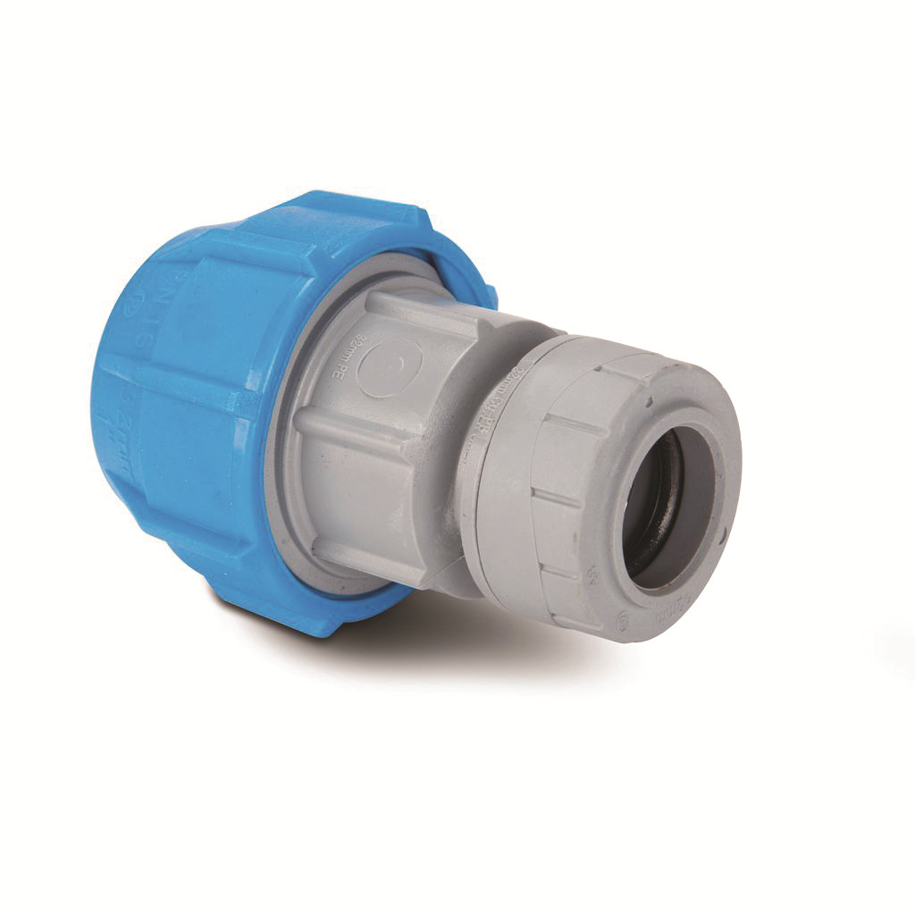 Polypipe Polyfast MDPE Copper Reducing Coupling Adaptor - 32mm x 22mm ...