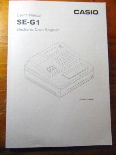 MANUFACTURERS INSTRUCTION MANUAL FOR CASIO SE-G1 CASH REGISTER. | eBay