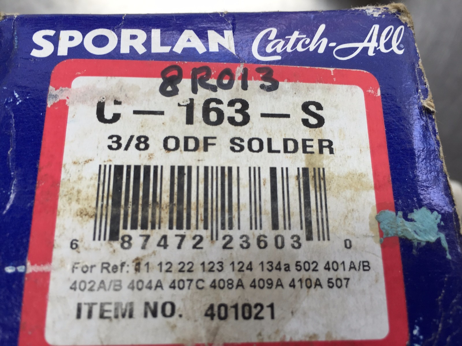 401021 Sporlan C-163-S Liquid Line Filter Drier 8R013 3/8" ODF Solder ...