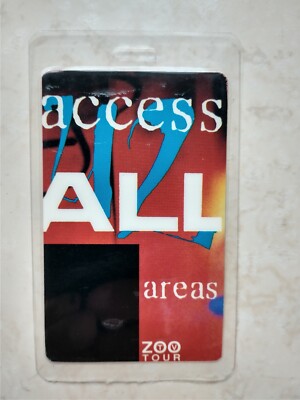 U2 Zoo TV Tour 1992 Crew Laminate Pass | eBay