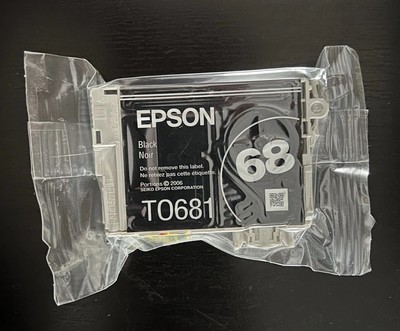 Genuine Epson 68 Black Printer Ink Cartridge * T0681 * Sealed | eBay
