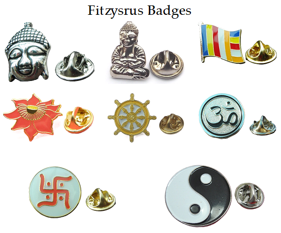 8 Piece Buddhist Pin Badge Set Buddha Symbol Collection | eBay