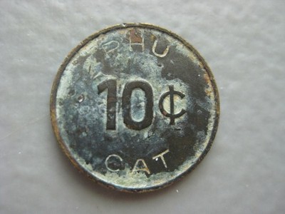 VIETNAM MILITARY MESS CLUB TOKEN PHU CAT US SPECIAL FORCES ARMY ONTOS ...