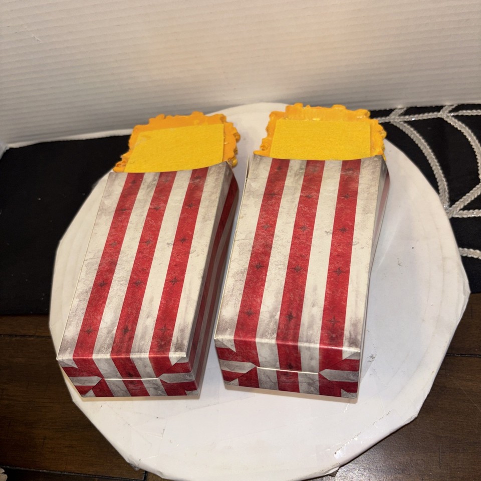 2 CARNEVIL SPILLED POPCORN CARNIVAL DISPLAY DECOR - HALLOWEEN ISE NEW ...
