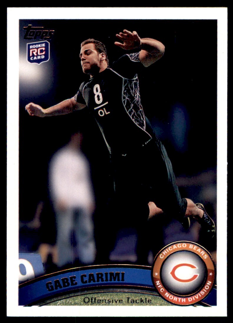2011 Topps Gabe Carimi Rookie Chicago Bears #213 1093 | eBay