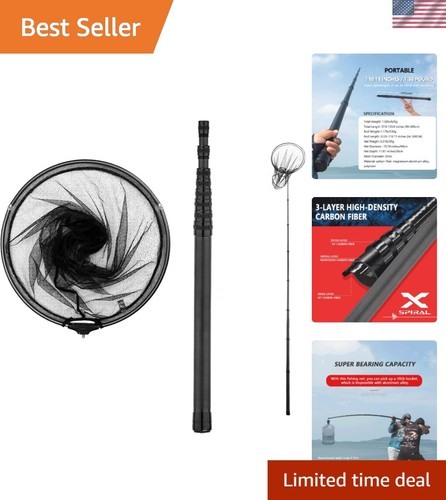 Long Fishing Net Telescoping Handle, Carbon Fiber Fish Net, Portable ...