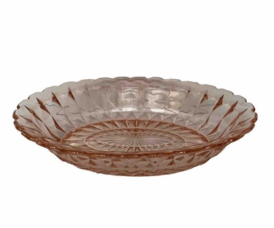 Jeannette Pink Depression Glass Windsor Serving Oval Bowl Diamond ...