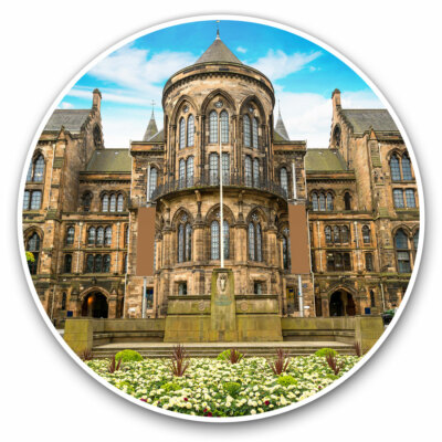 2 x Vinyl Stickers 15cm - Glasgow University Scotland Building Cool ...
