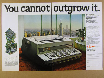 1981 Exxon Office Systems Intelligent Typewriter vintage print Ad | eBay