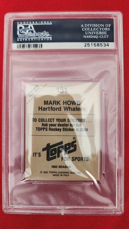 1982 Topps Stickers Mark Howe #131 PSA 10 Hartford Whalers | eBay