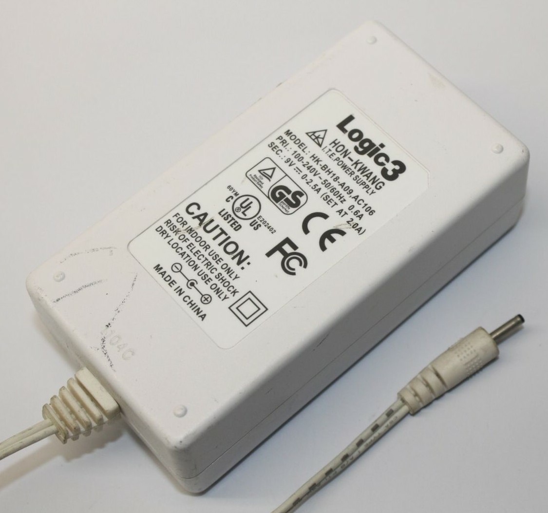 Logic3 HK-BH18-A09 AC106 Power Supply AC/DC Adapter Output 9V 0-2.5A | eBay