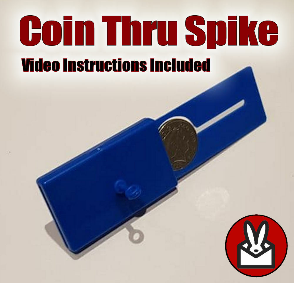 10p COIN THROUGH THRU SPIKE PENETRATION MONEY CLOSE UP MAGIC TRICK ...