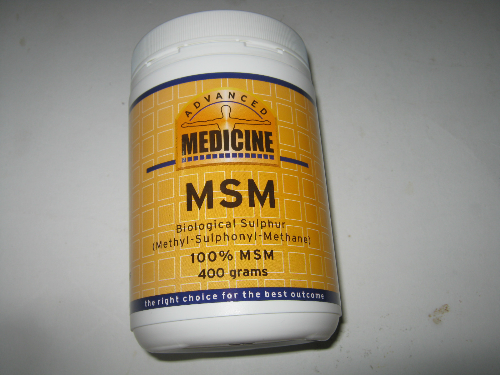 2 x 400g ADVANCED MEDICINE MSM ( Biological Sulphur / Methyl Sulphonyl ...