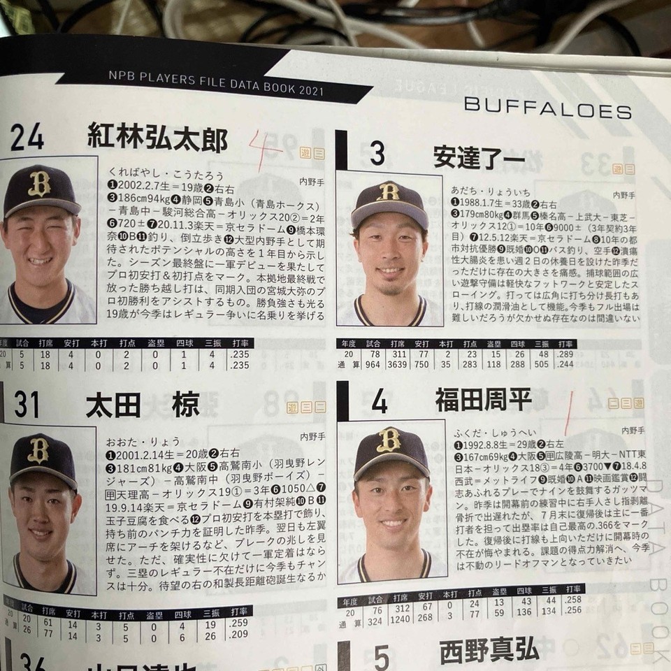 Weekly Baseball 2021 Professional Baseball 12 Team Player Photo ...