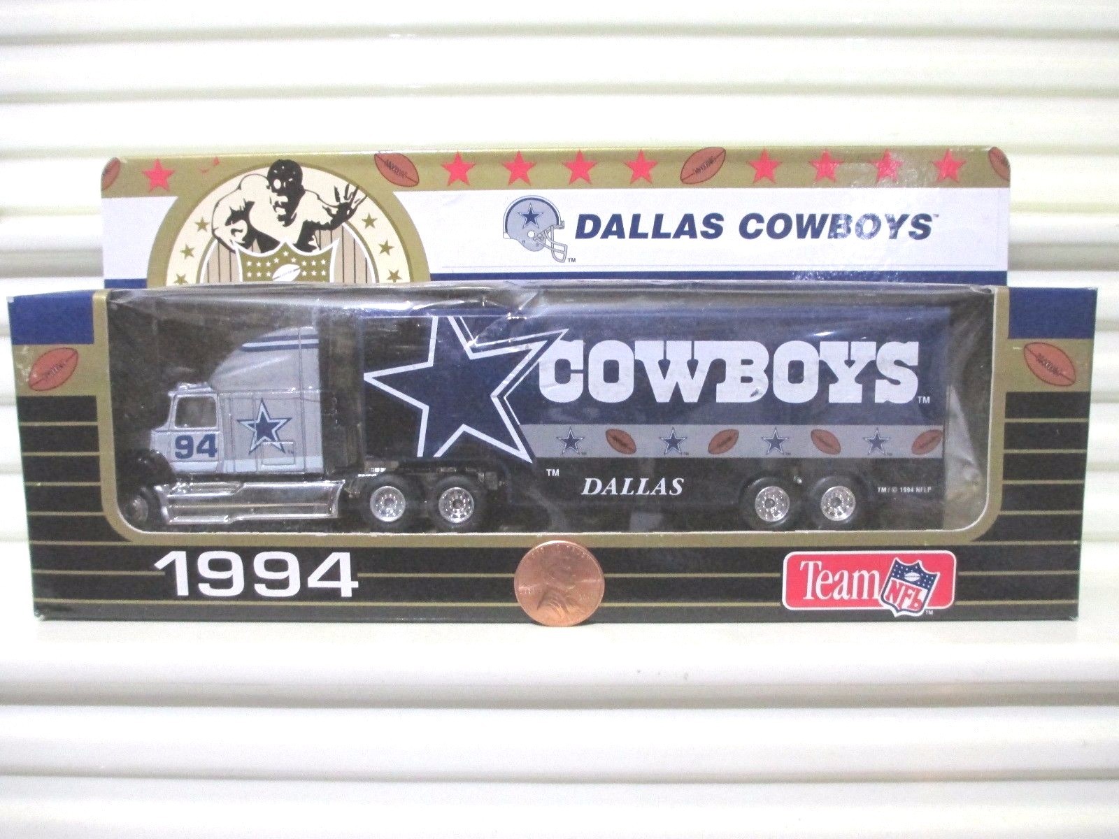 1994 Matchbox NFL Trucks Steelers Packers Dallas Denver Saints Bears ...