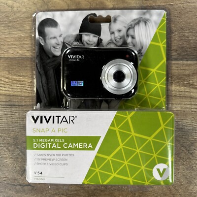 Vivitar ViviCam Snap A Pic 5.1 Megapixels Black Digital Camera New! | eBay