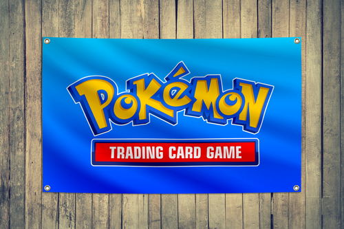 Pokemon Flag Banner 3X5 Ft Collection Room Decoration Gamer Pokemon TCG ...