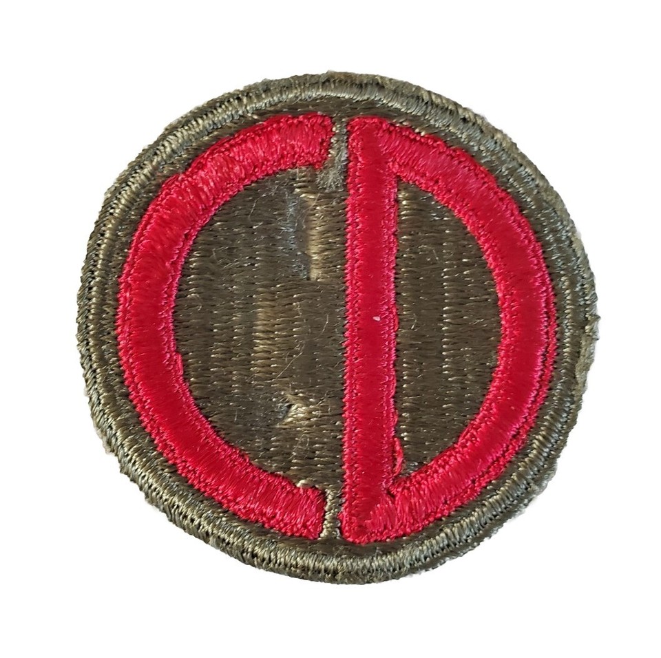 WWII 85th Infantry Patch Division Red Embroidered Olive Green Military ...