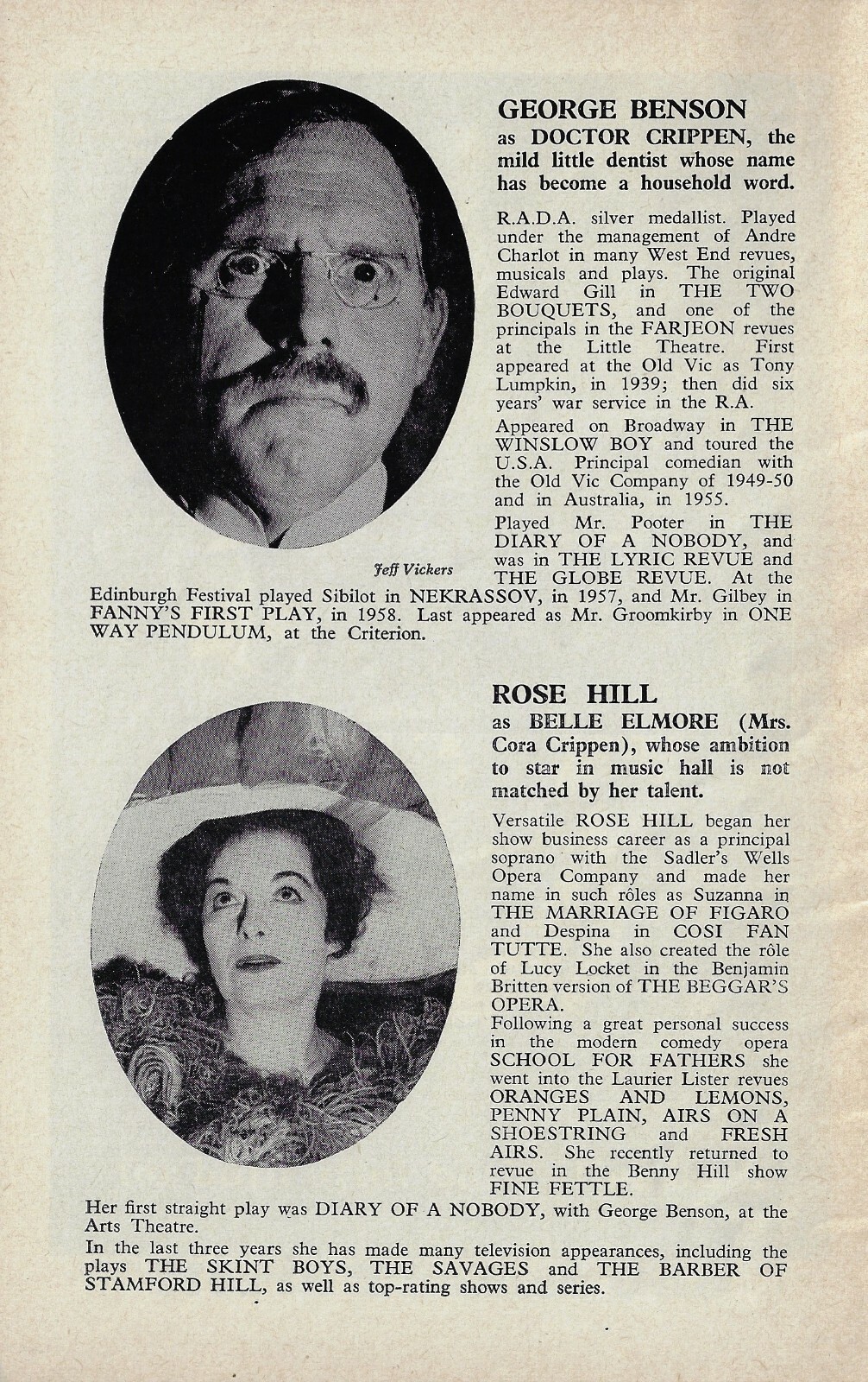 Monty Norman "BELLE" George Benson / Nicolette Roeg 1961 London FLOP ...