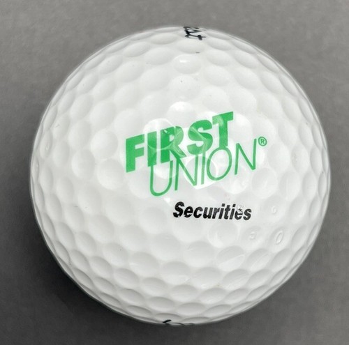 First Union Securities Logo Golf Ball (1) Titleist DT Wound Pre-Owned ...