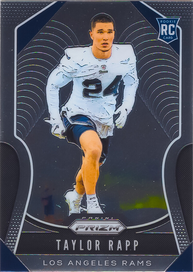 Taylor Rapp RC 2019 Prizm Football Chrome Rookie Card #385 Los Angeles ...