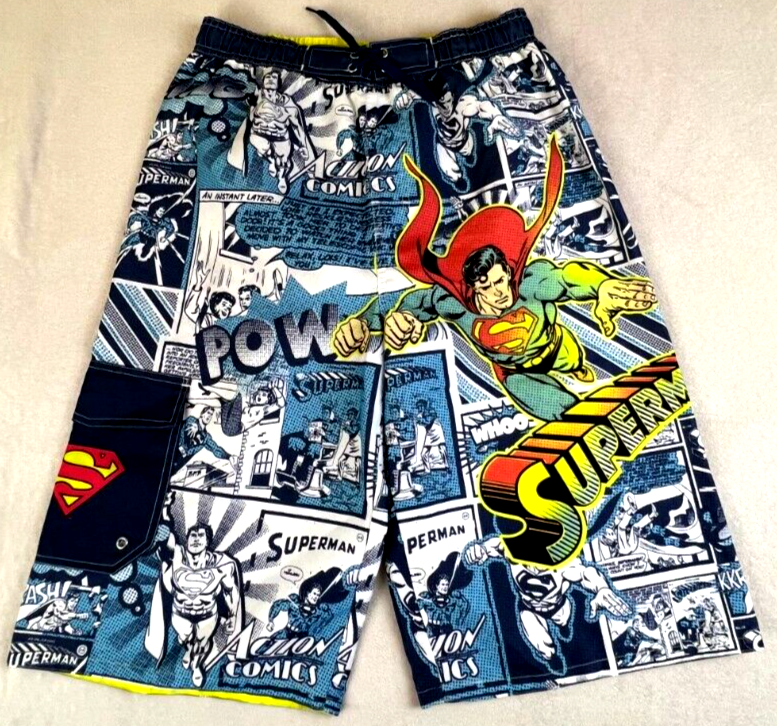 Superman Swim Trunks For Boys Swim Shorts AquaChamp Men's Swimwear