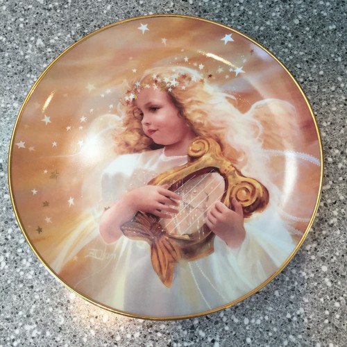Donald Zolan HARP SONG collector plate HTF Blond Angel 23kt gold | eBay