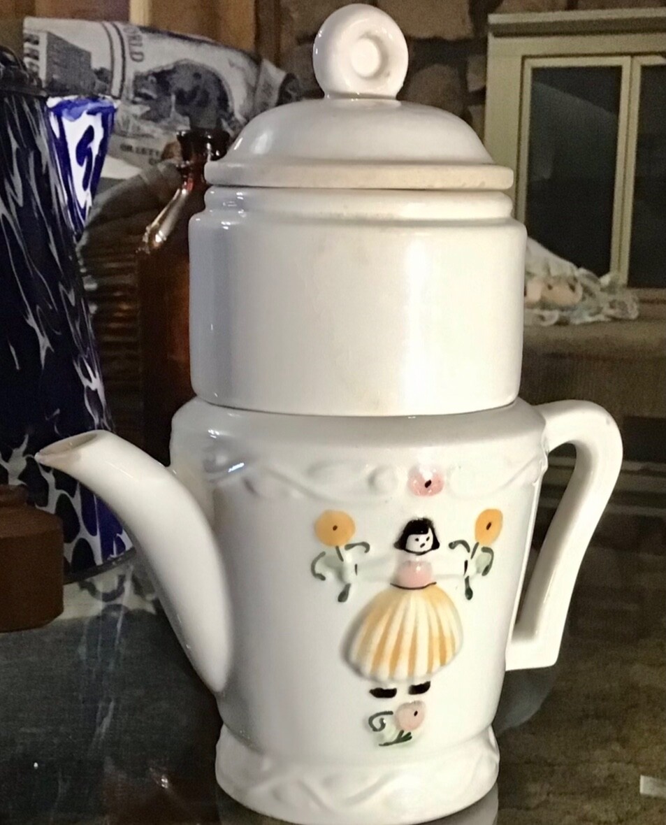 1935 small Porcelier Teapot Diffuser Vitreous China Dutch Girl | eBay