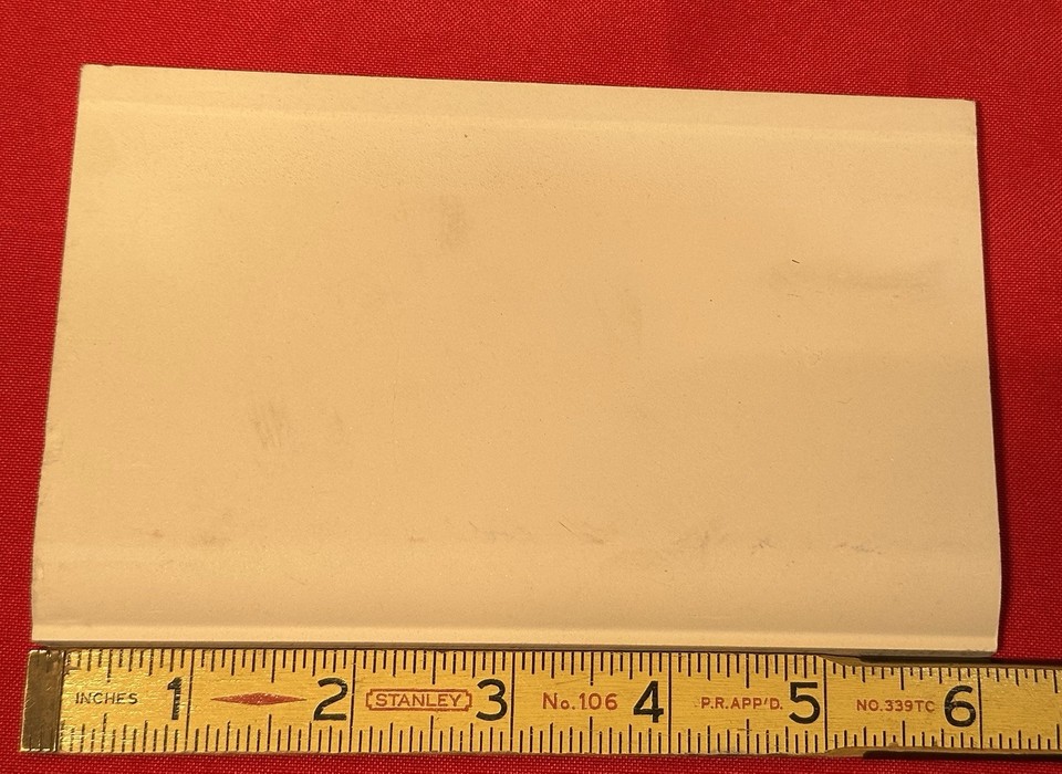1 pc. Gloss Bone: 3-3/4" X 6-1/8" Ceramic Cove Base Tile, florida Co ...