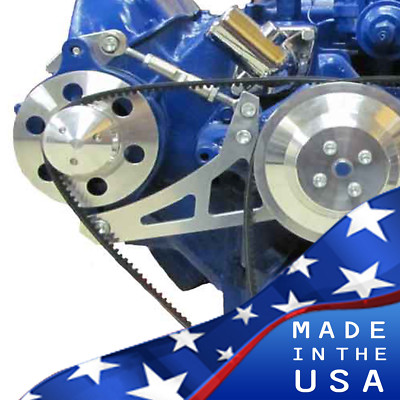 Ford FE Engine Alternator Bracket 390 427 428 V-Belt Polished Billet ...