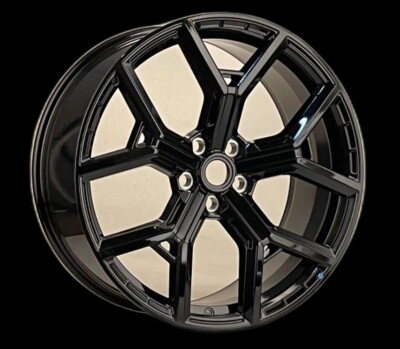 Black Rims 22" 22x9.5 5x120 ET49 72.6 Fit Land Rover Range Rover HSE ...