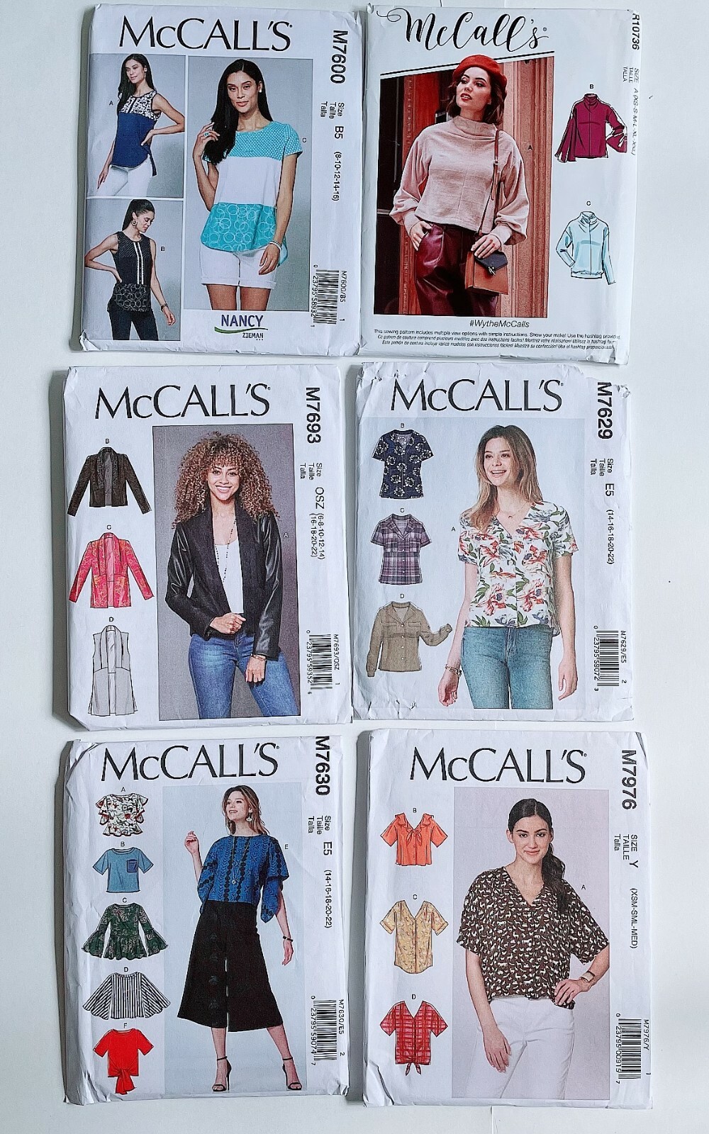 McCall's Sewing pattern, M7630, M7600,M7629, R10736, M7693, M7976 | eBay