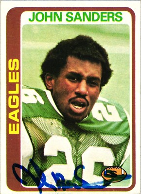 John Sanders #428 Signed 1978 Topps NFL Football Card AUTO Eagles | eBay