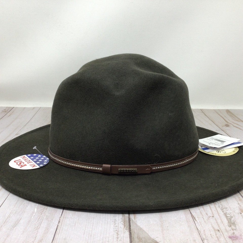 Stetson Gallatin Men's Outdoor Wool Hat Sage Size XL Crushable USA Made ...