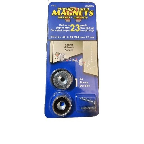 Master Magnetics 7573 Neodymium Steel Round Latch Magnet Kit 23 lbs ...