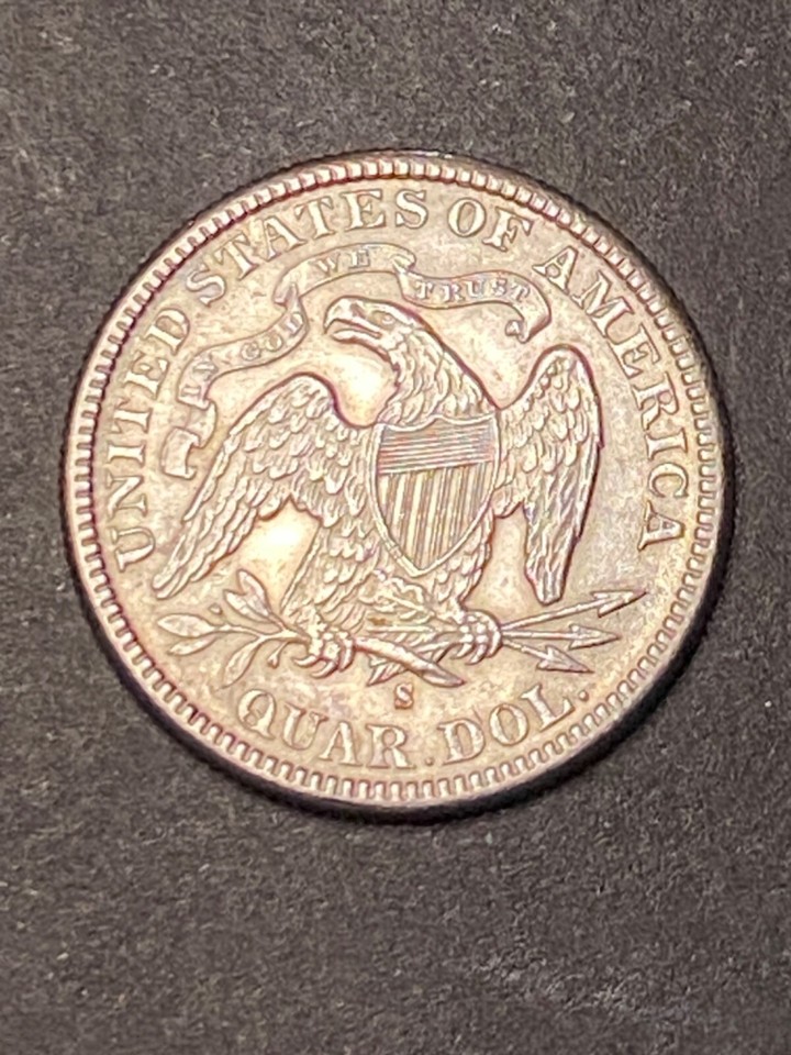 1891-S SEATED LIBERTY SILVER QUARTER 50C | eBay