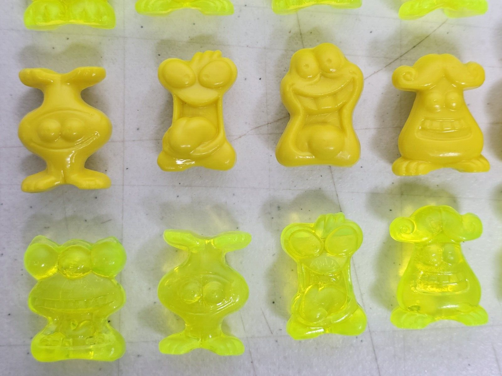 Vintage Gogo's Crazy Bones 18 Count Yellow Green Lot 1990s Collectible ...