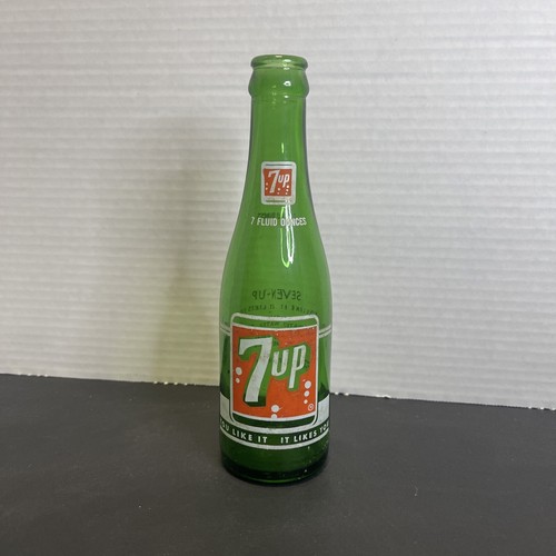 Vintage 7-Up Green Glass Beverages Soda Pop Bottle 7 fl. oz. | eBay