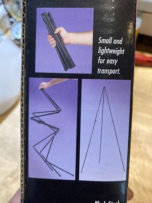 TRAVEL EASEL Boone 6410 Metal Compact Self Setting 64" Black Steel ...