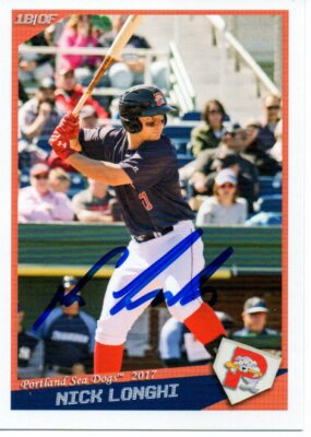 Nick Longhi 2017 Portland Sea Dogs Signed Card | eBay