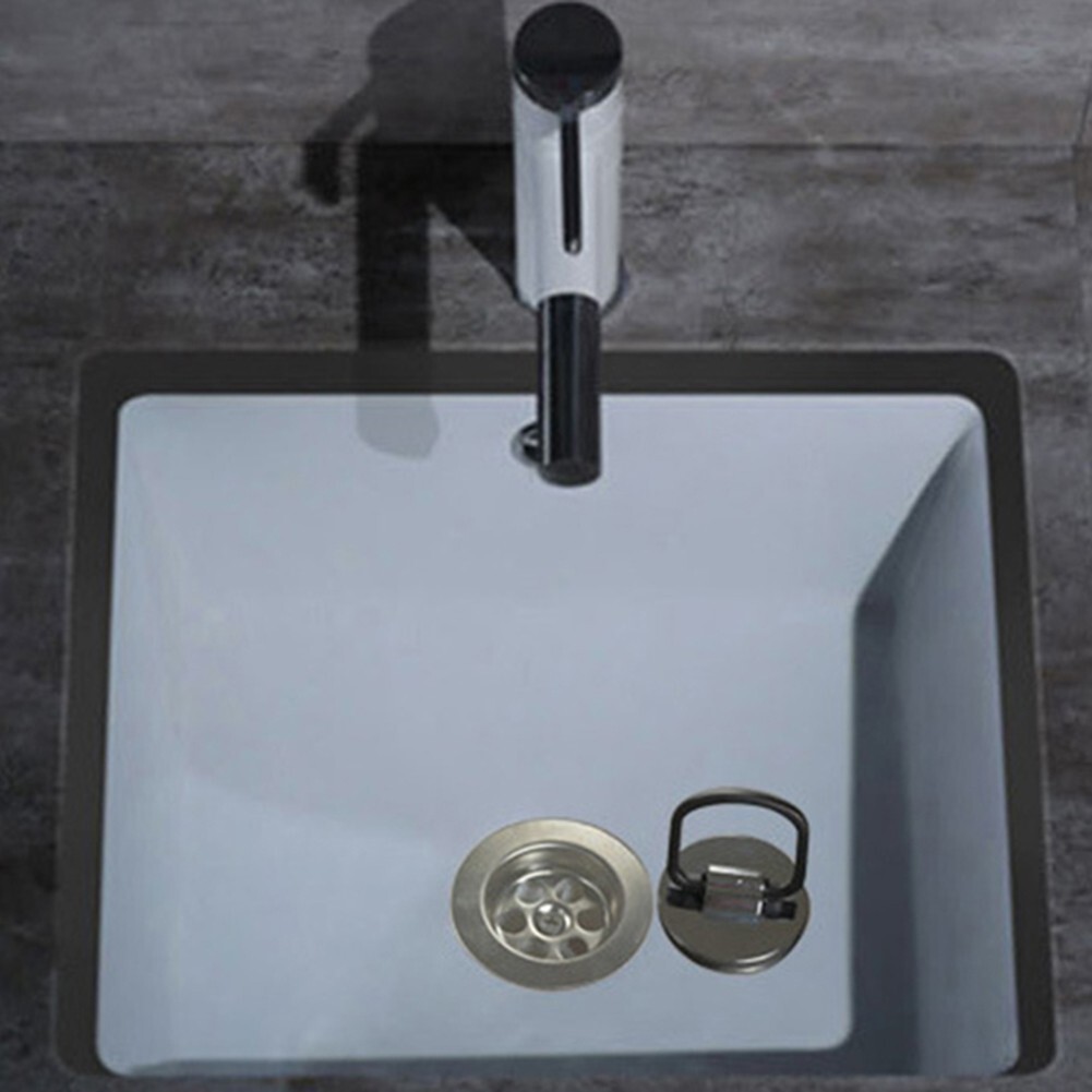 46mm Diameter Sink Drain Cover Basin Easy Grip Leakproof PVC Gasket ...