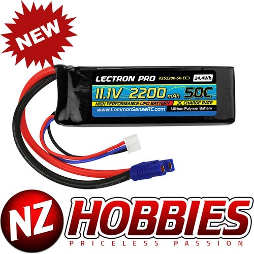 Lectron Pro 11.1V 2200mAh 50C Lipo Battery w/ EC3 : Blade 350 QX, 450 ...
