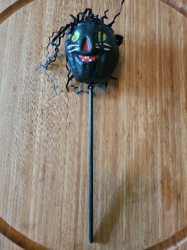 RARE Seasons Gone By JHP Artist Signed Paper Mache Cat On Stick In ...