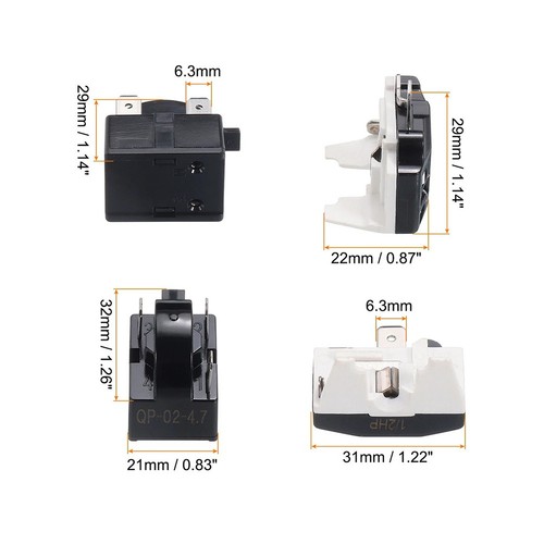 3 Pin PTC Starter Relay Overload Protector for Refrigerator Compressor ...