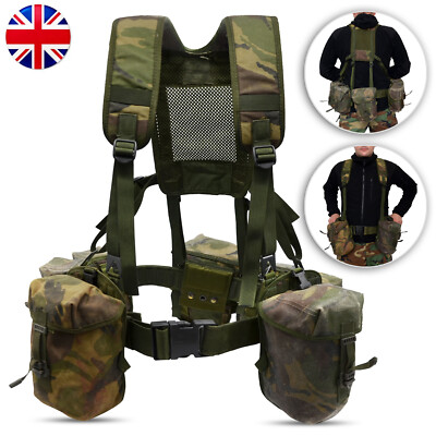 British Army CHEST RIG DPM Tactical Airborne Webbing Set Woodland PLCE ...