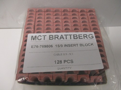 MCT BRATTBERG INSERT BLOCK 15/9 LYCRON, P/N 3-00401590 LOT OF 128PCS ...